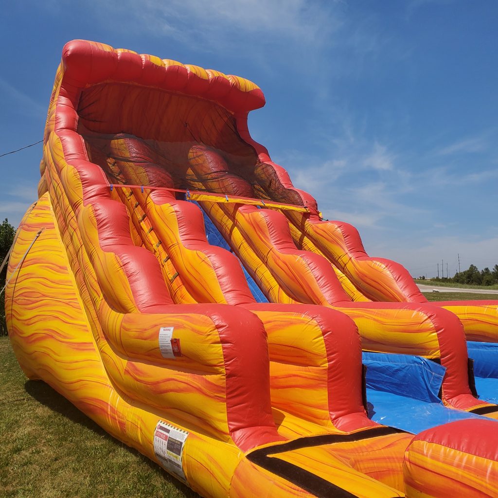 Dual Lane Lava Inflatable Slide Rental | Midwest Party Equipment